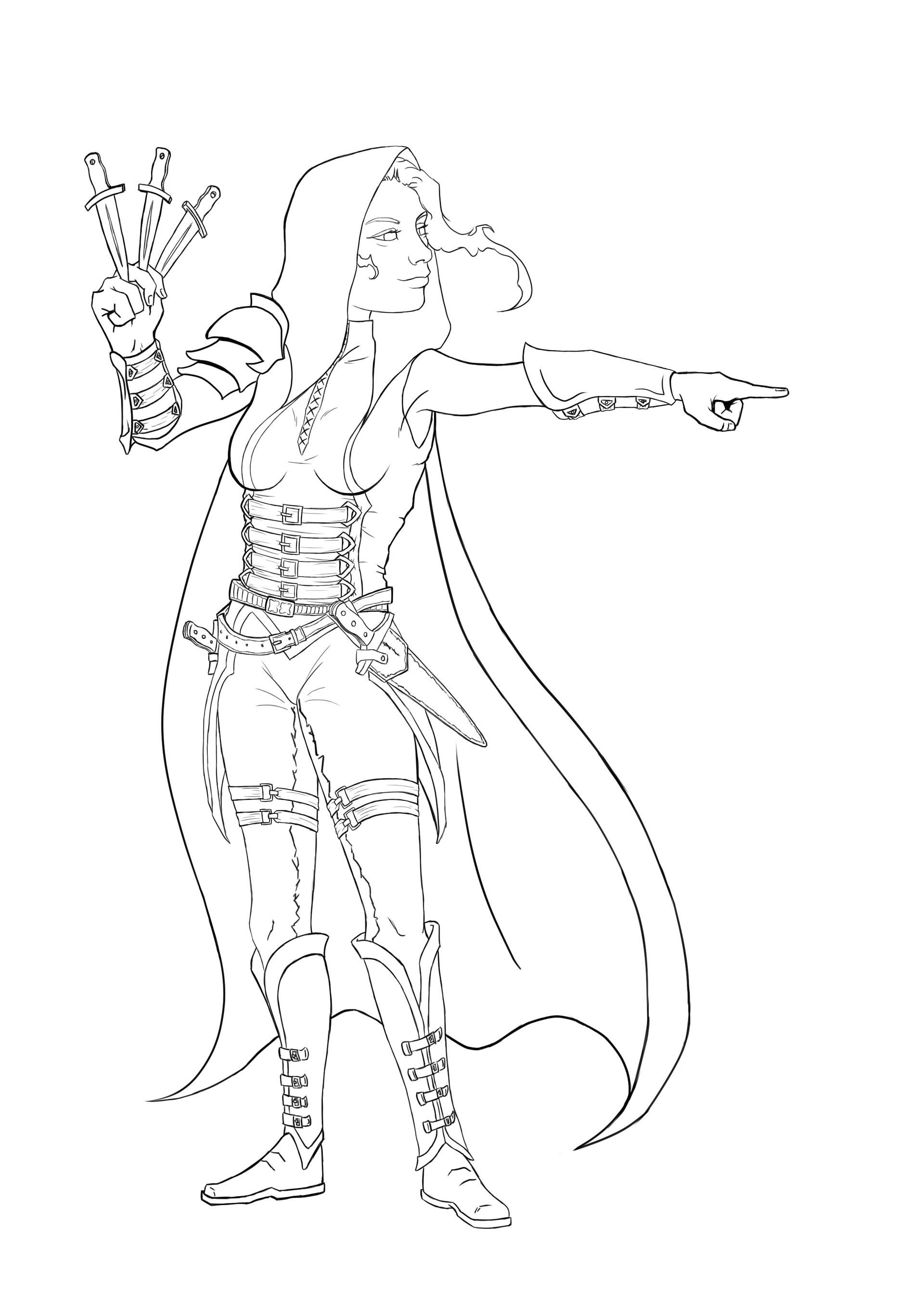 dnd rogue coloring pages