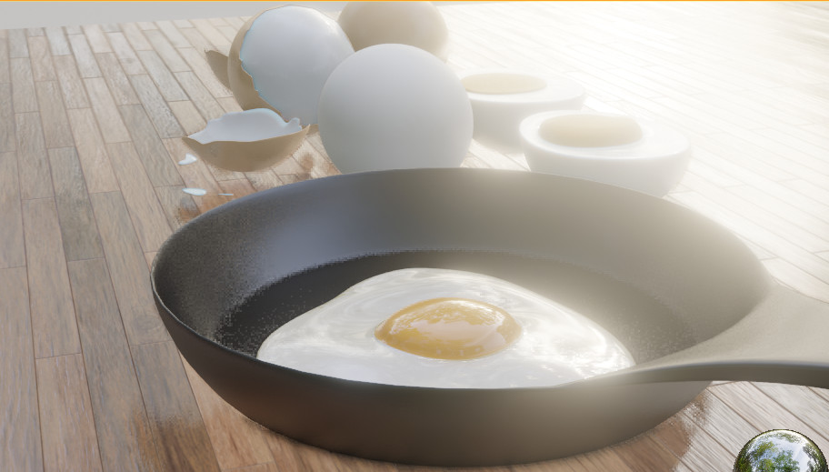 Esmilesvfx Businge Ismail - egg in frying pan made in blender 2.8 ...