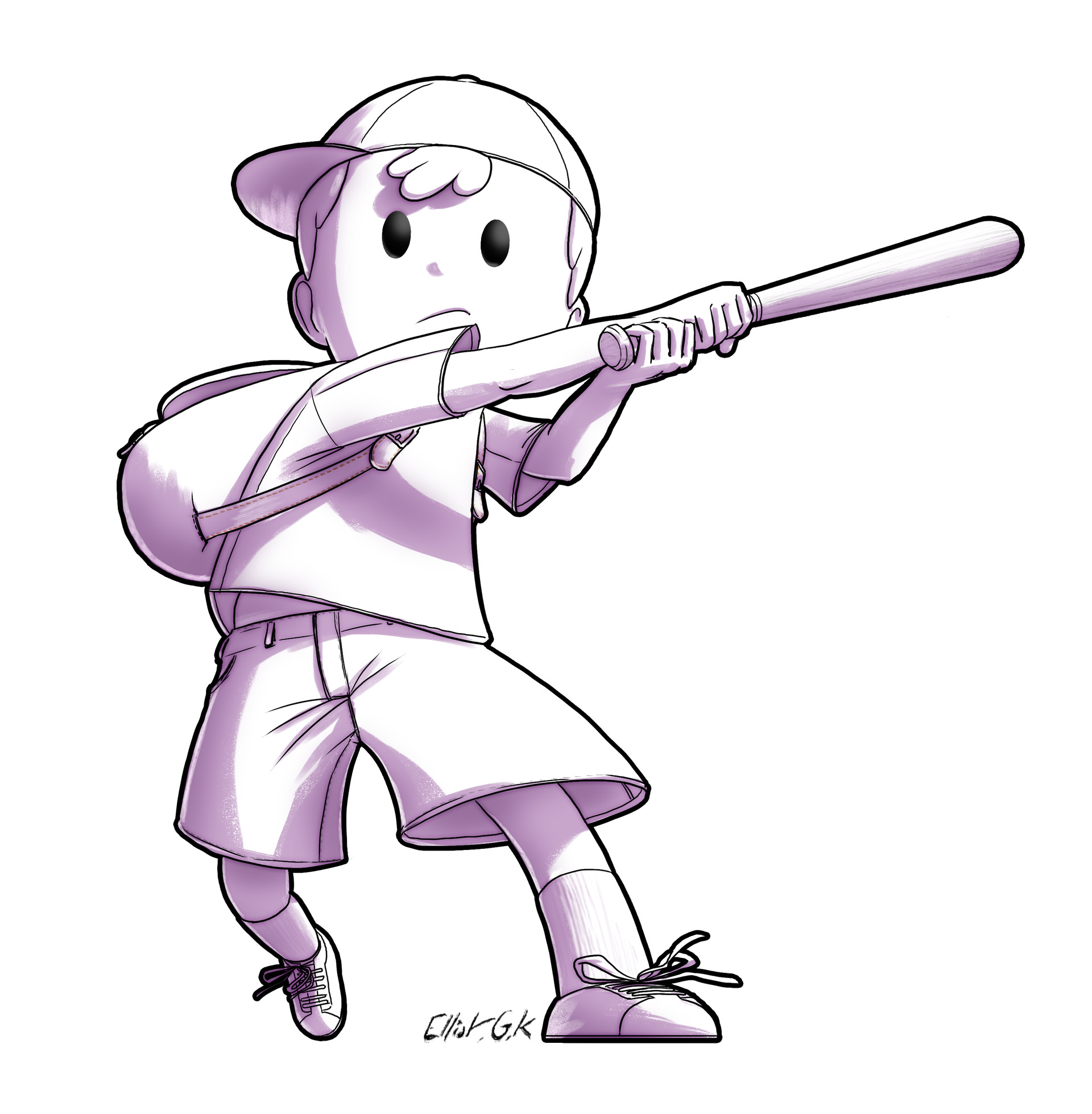 Elliot Gaudard - Ness | EarthBound Fan-Art