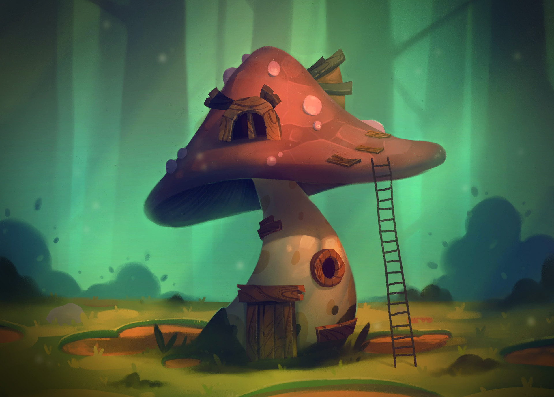 ArtStation - The Mushroom Lodge