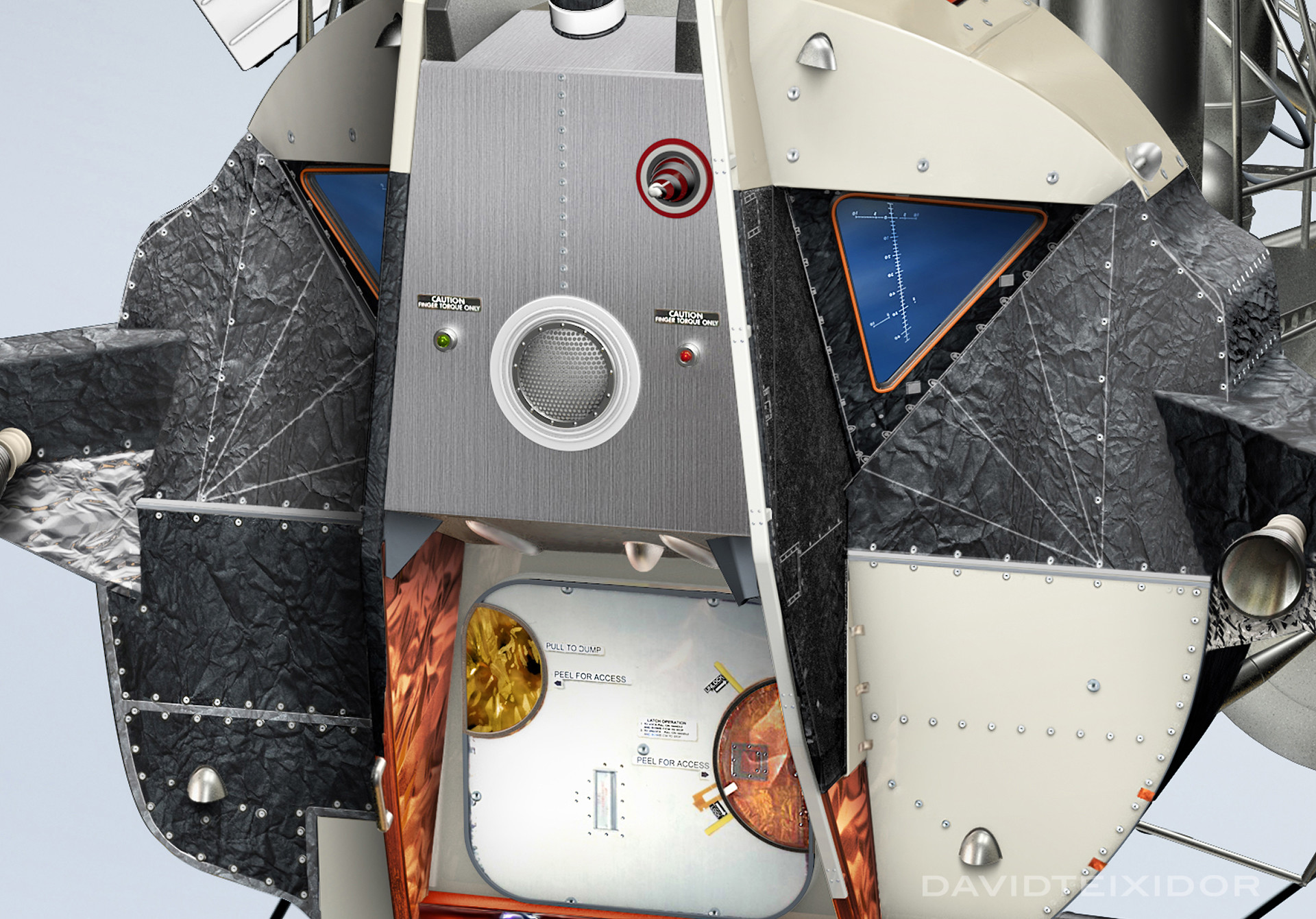 David Teixidor - Lunar Module Apollo XI (LEM) Frontal View