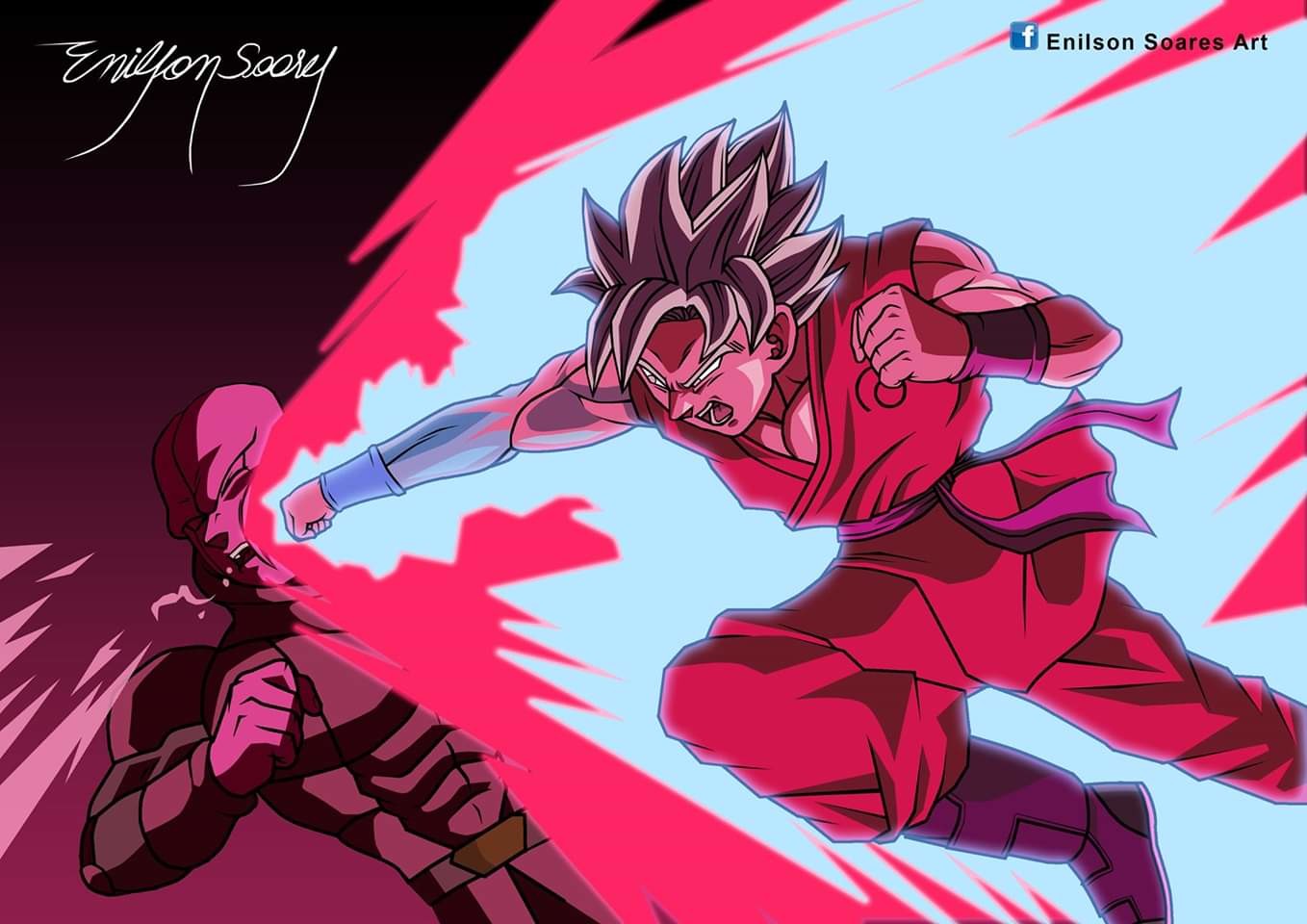 how to draw goku vs hit