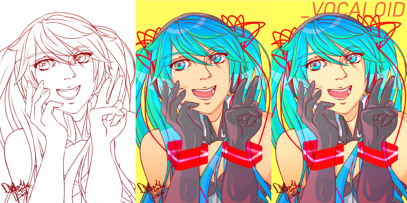 ArtStation - VOCALOID Miku Fan Art