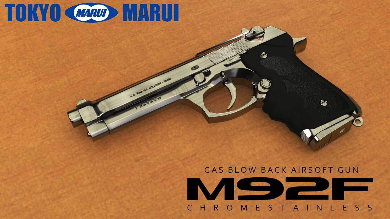 ArtStation - Beretta M92F ChromeStainless