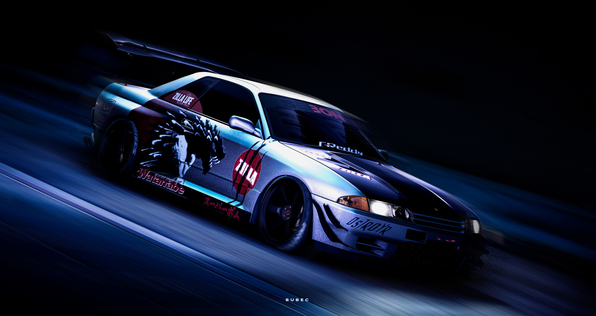 ArtStation - Nissan R32 Godzilla