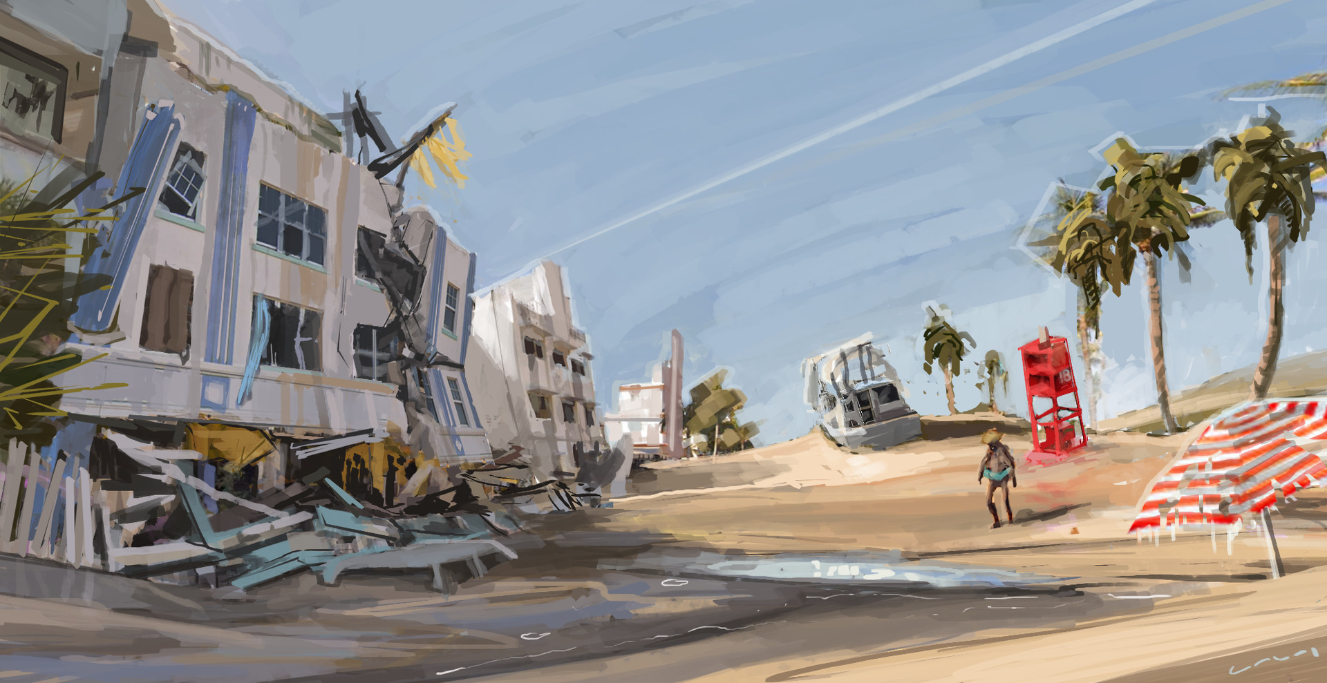 ArtStation - Fallout Miami Scenery 2