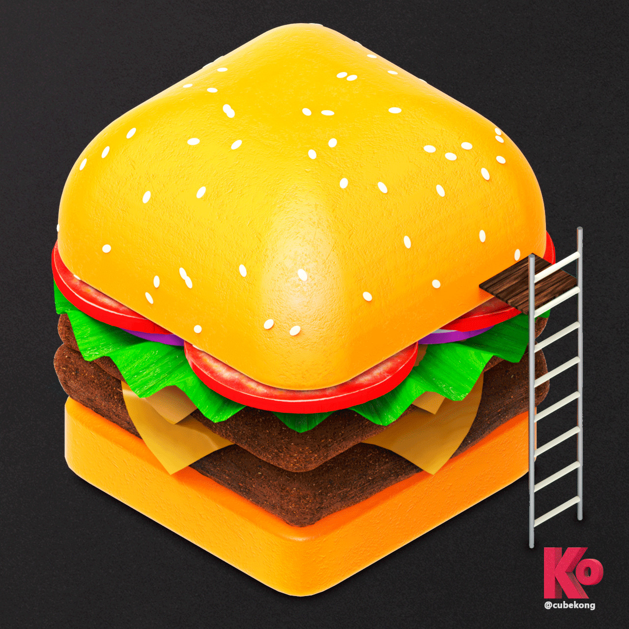ArtStation - Isometric Hamburguer