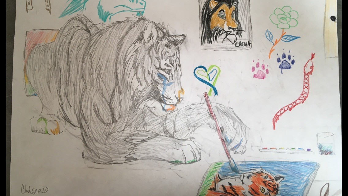 ArtStation - Tiger painting