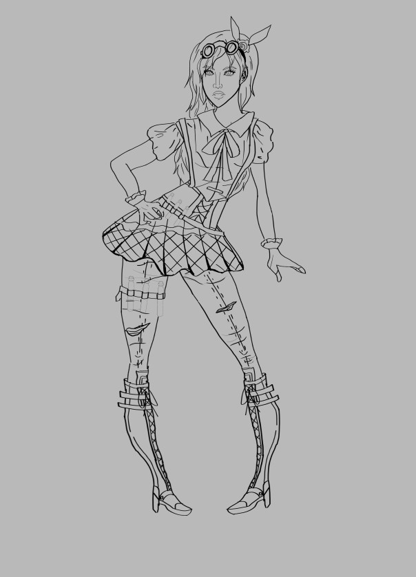 steampunk drawing base