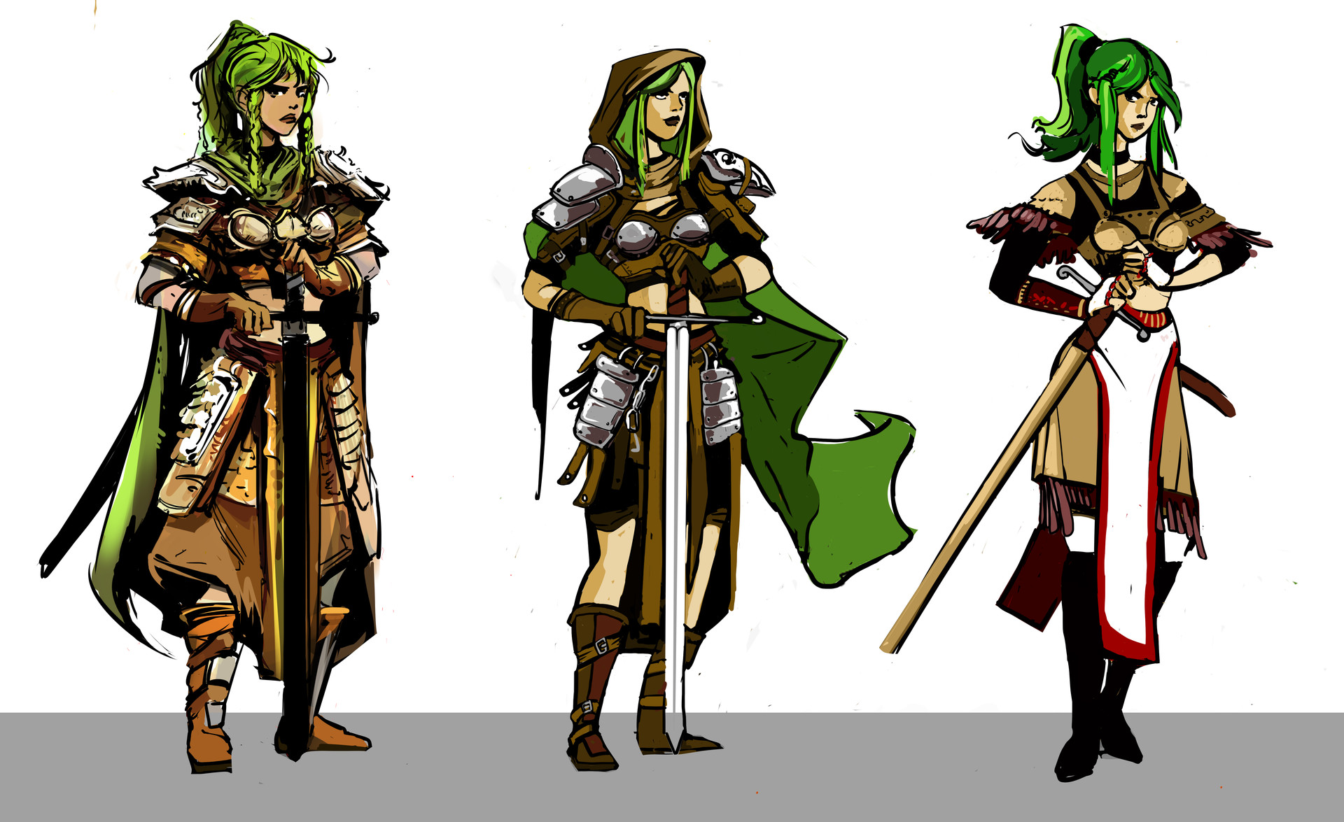 ArtStation - Female warrior Character concept