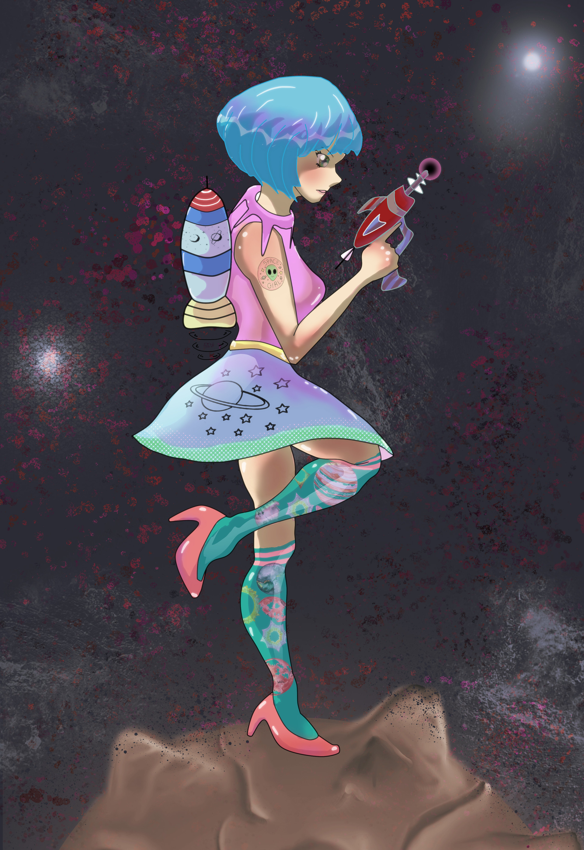 ArtStation - Retrofuturist girl