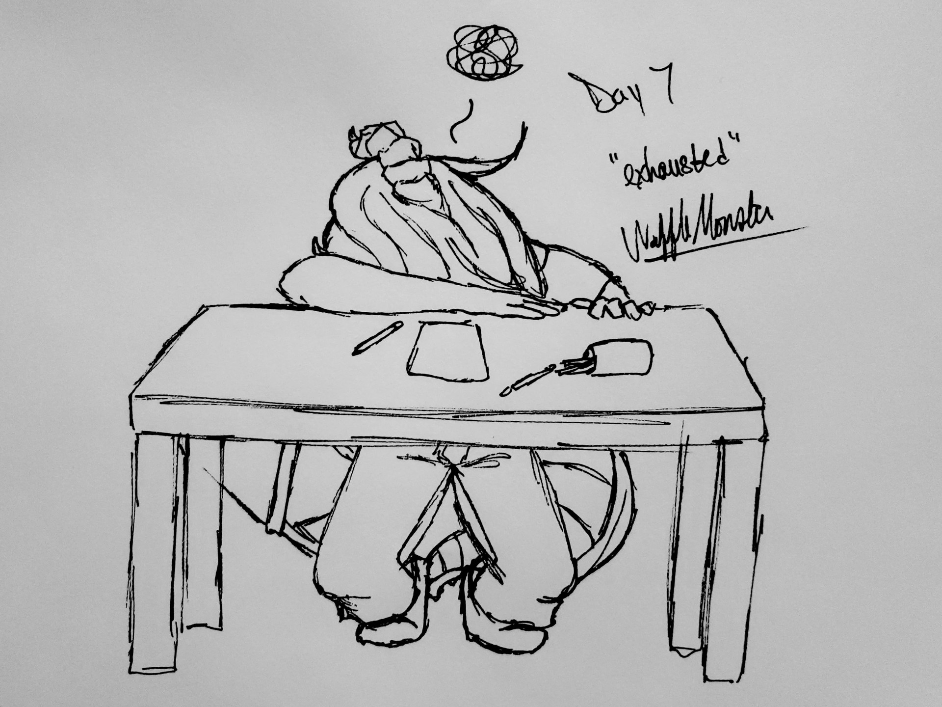 ArtStation - Inktober Day 7: Exhausted