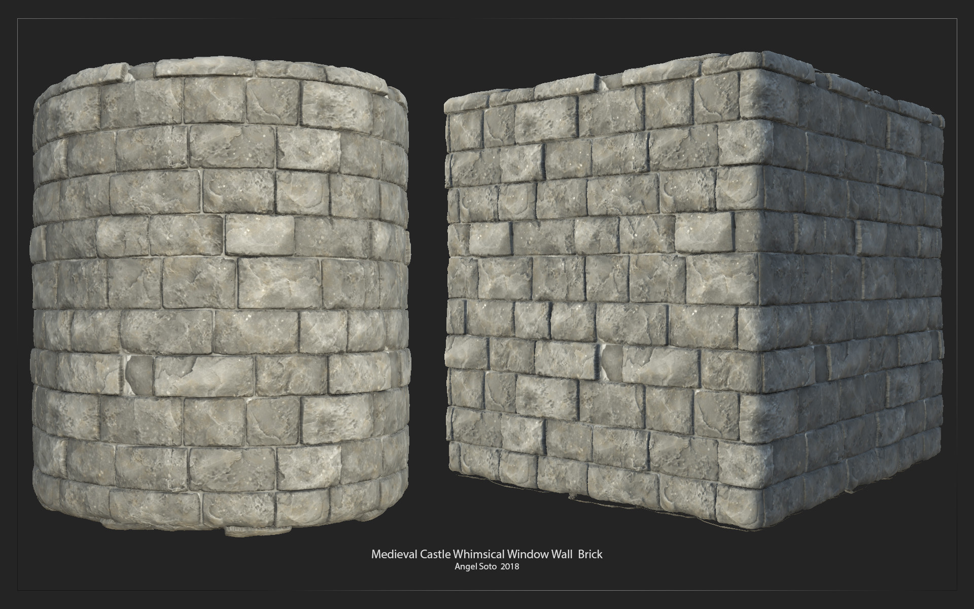 ArtStation - Whimsical Medieval Window Wall Brick - Substance Designer