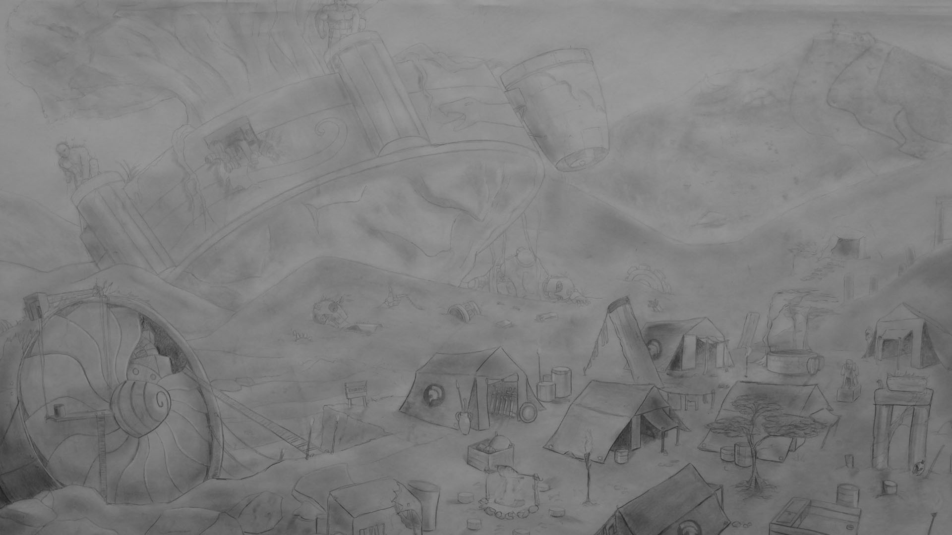 ArtStation - Final Group Piece - Greek Floating Island