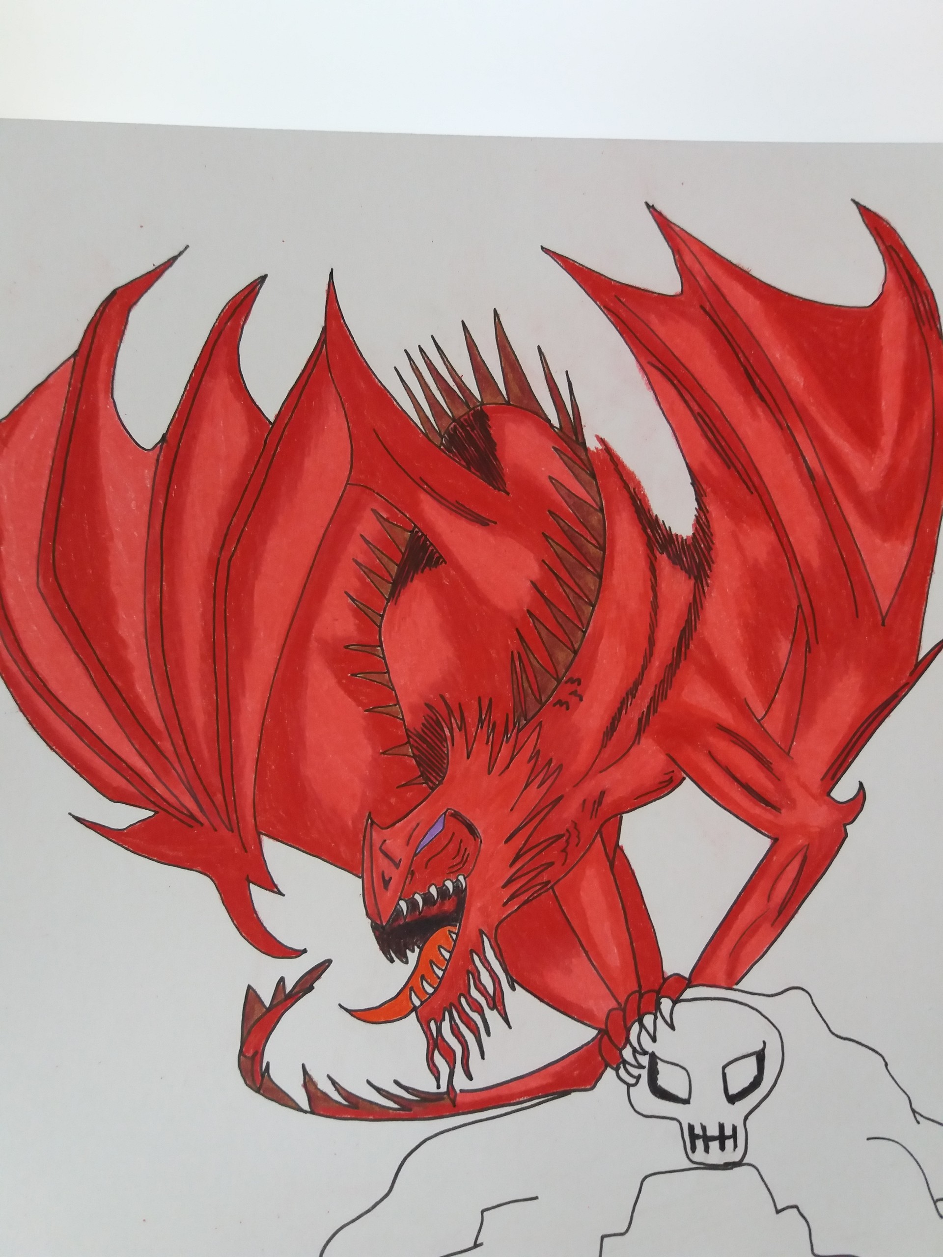 ArtStation - Dragón Rojo rugiendo