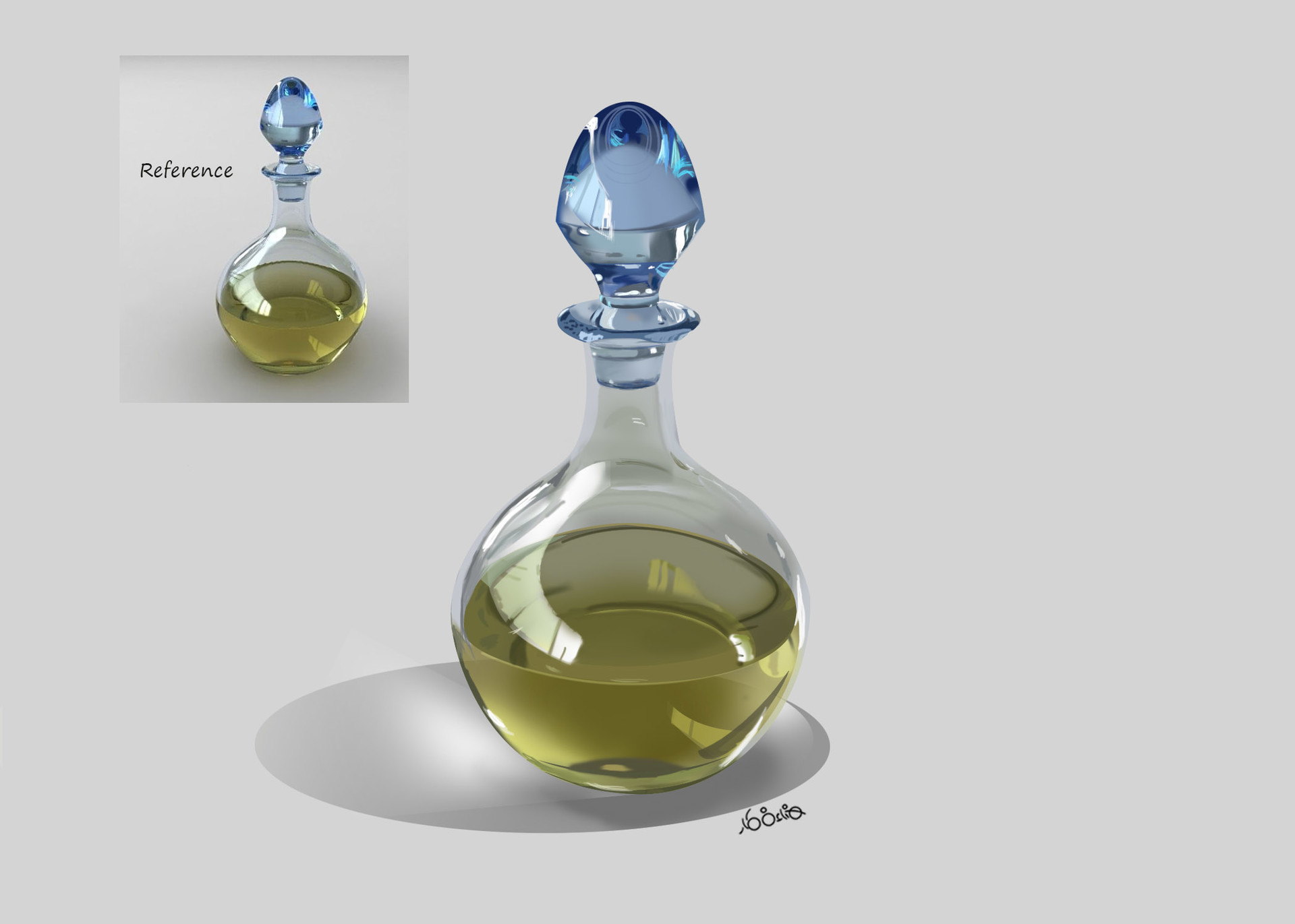 ArtStation - glass bottle