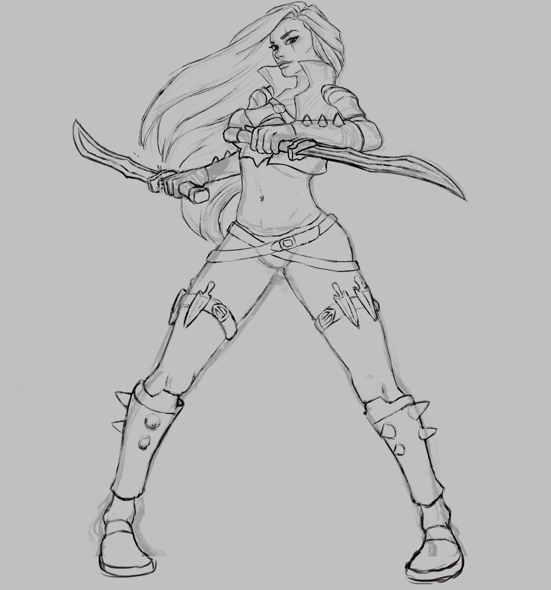 how to draw katarina lol