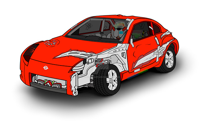 ArtStation - [Commission]: Post-Apocalyptic 350z