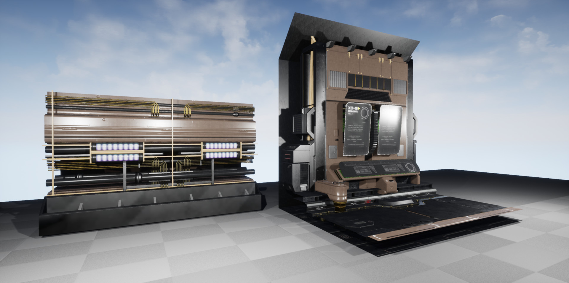 Marek Zaranski - Sci-Fi space ship corridor module,