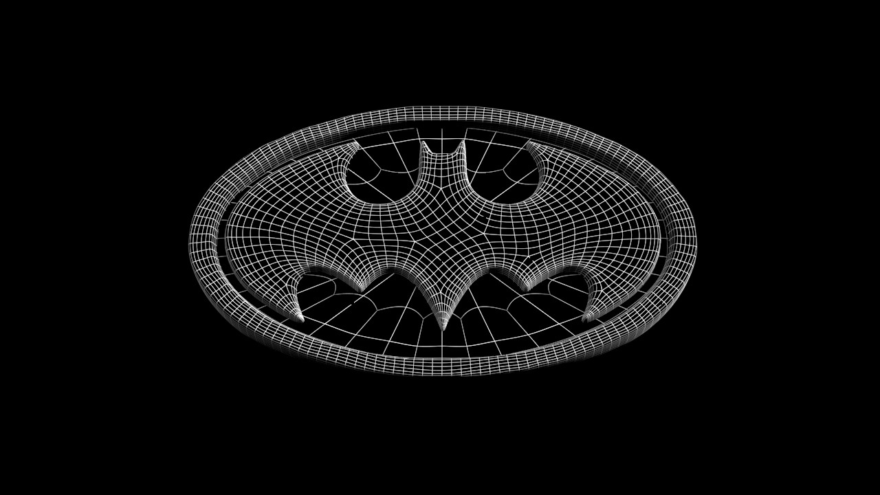 how to draw batman logo 3d