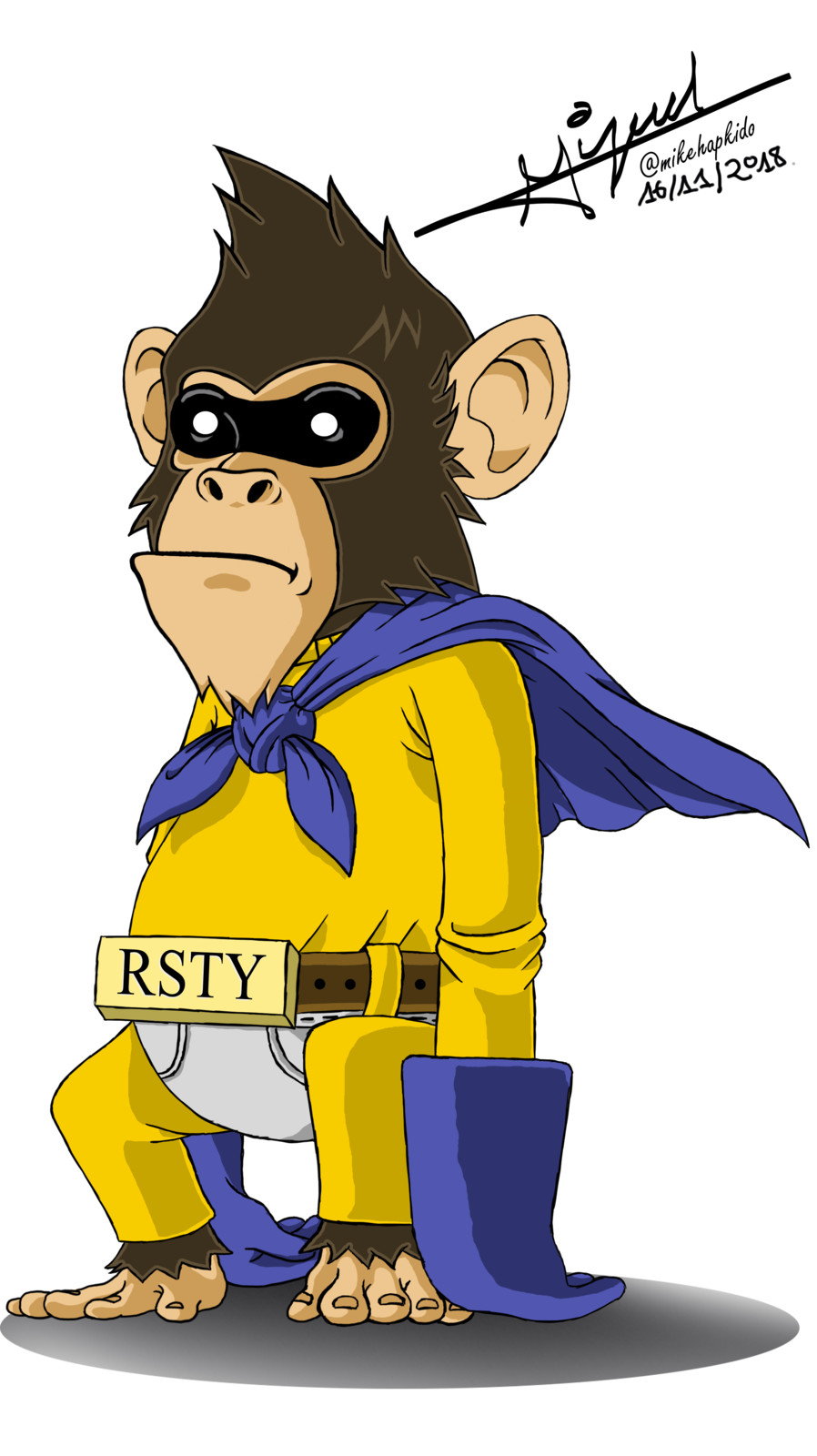 Mike Hapkido - Concept Art: superhero monkey