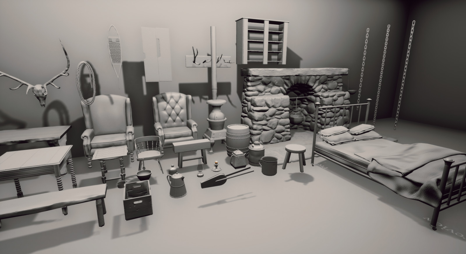 Jamie Callow - The Hateful Eight / Minnie's Haberdashery - UE4 Environment