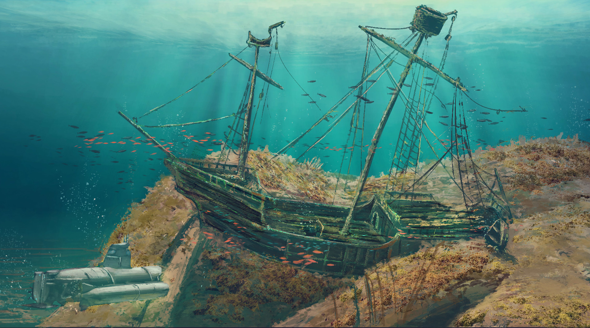 ArtStation - Hunting Red Rackham's Treasure.