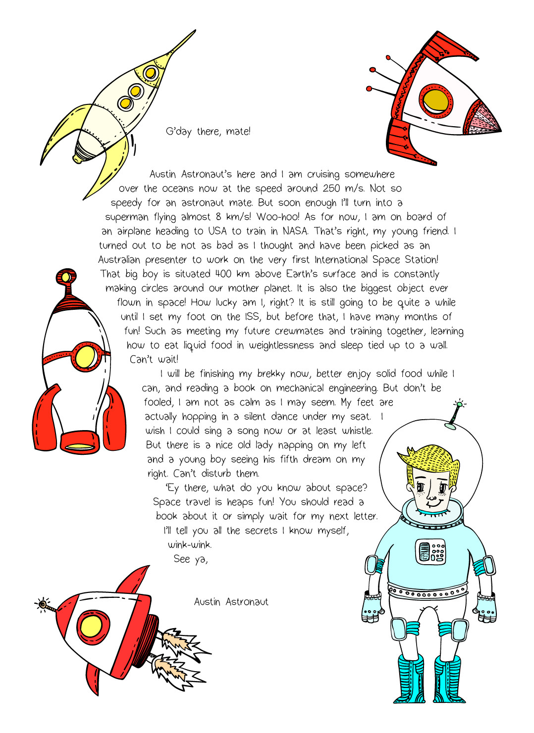 LEVVIKA - Illustrations for Children's Letter Series Austin