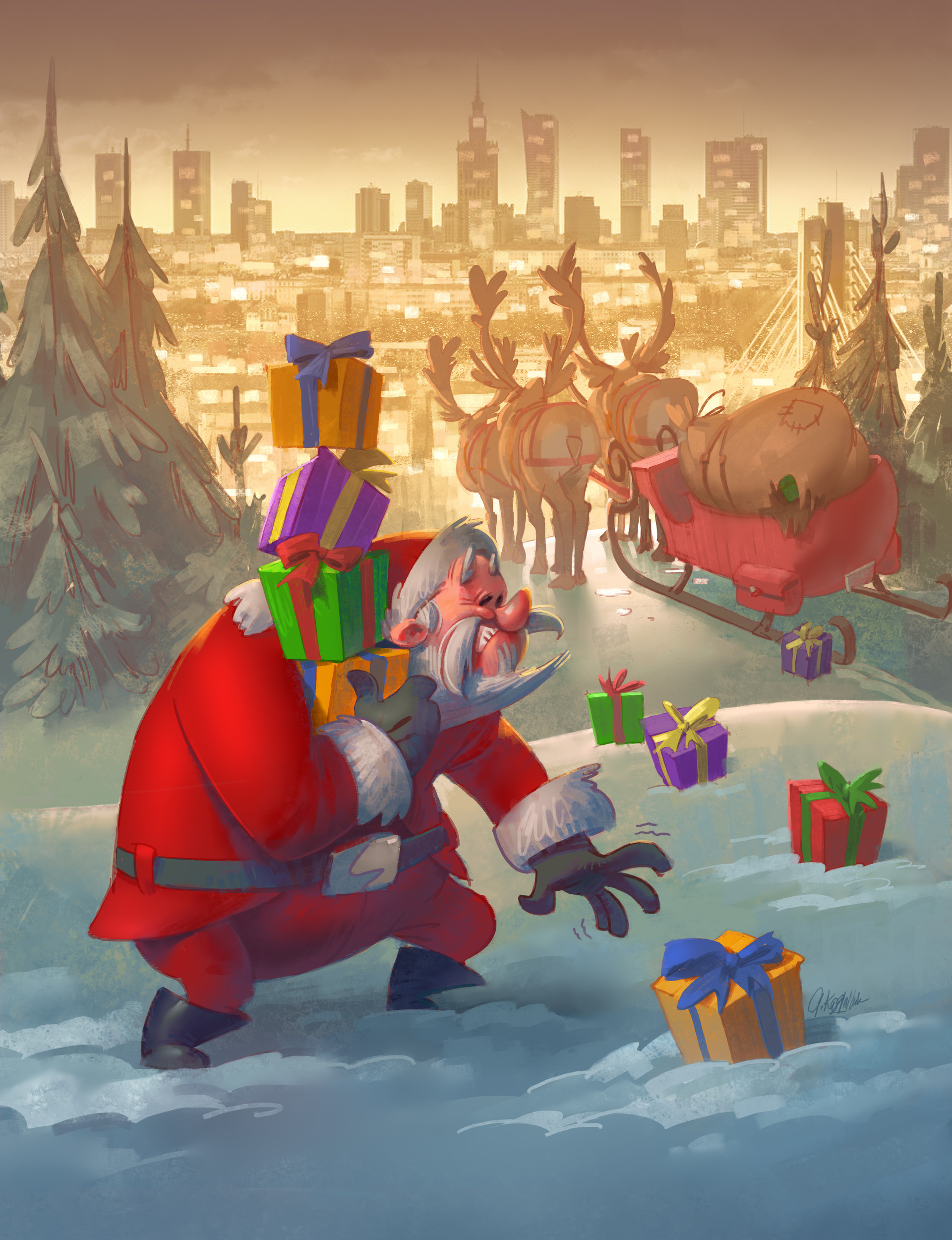 ArtStation - Santa's christmas troubles