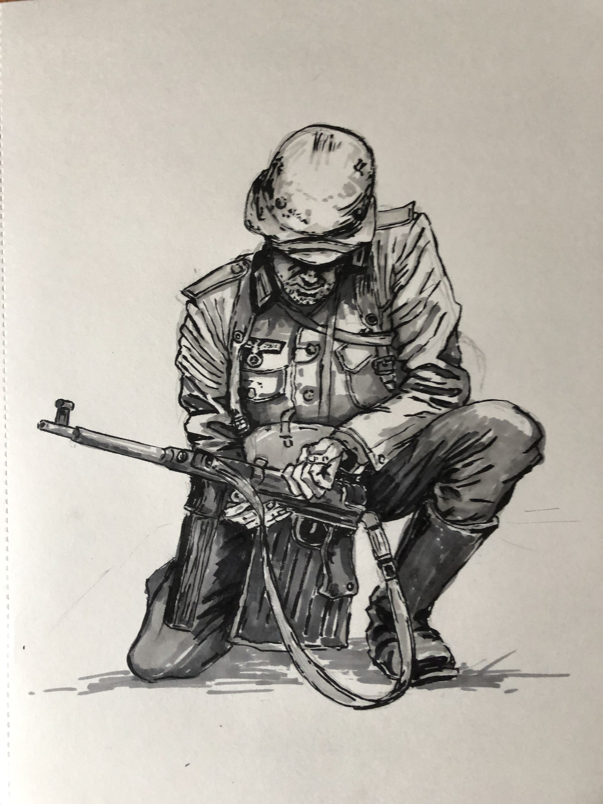 ArtStation - German sub machine gunner