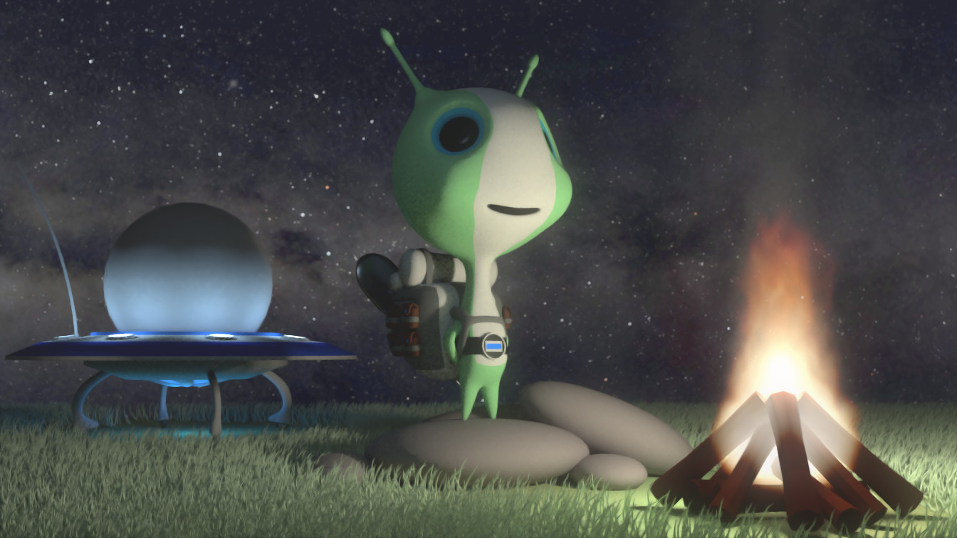ArtStation - Cute Alien Camping