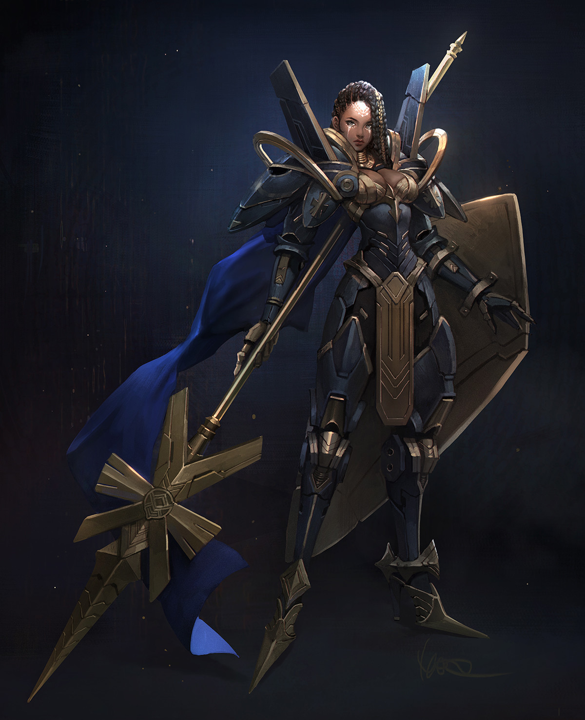 ArtStation - My first practice about mechanic suit.