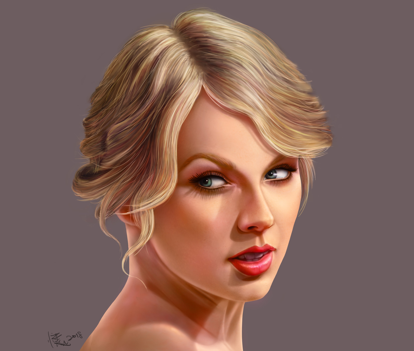 Deff HuAi - Taylor Swift Portrait Painting