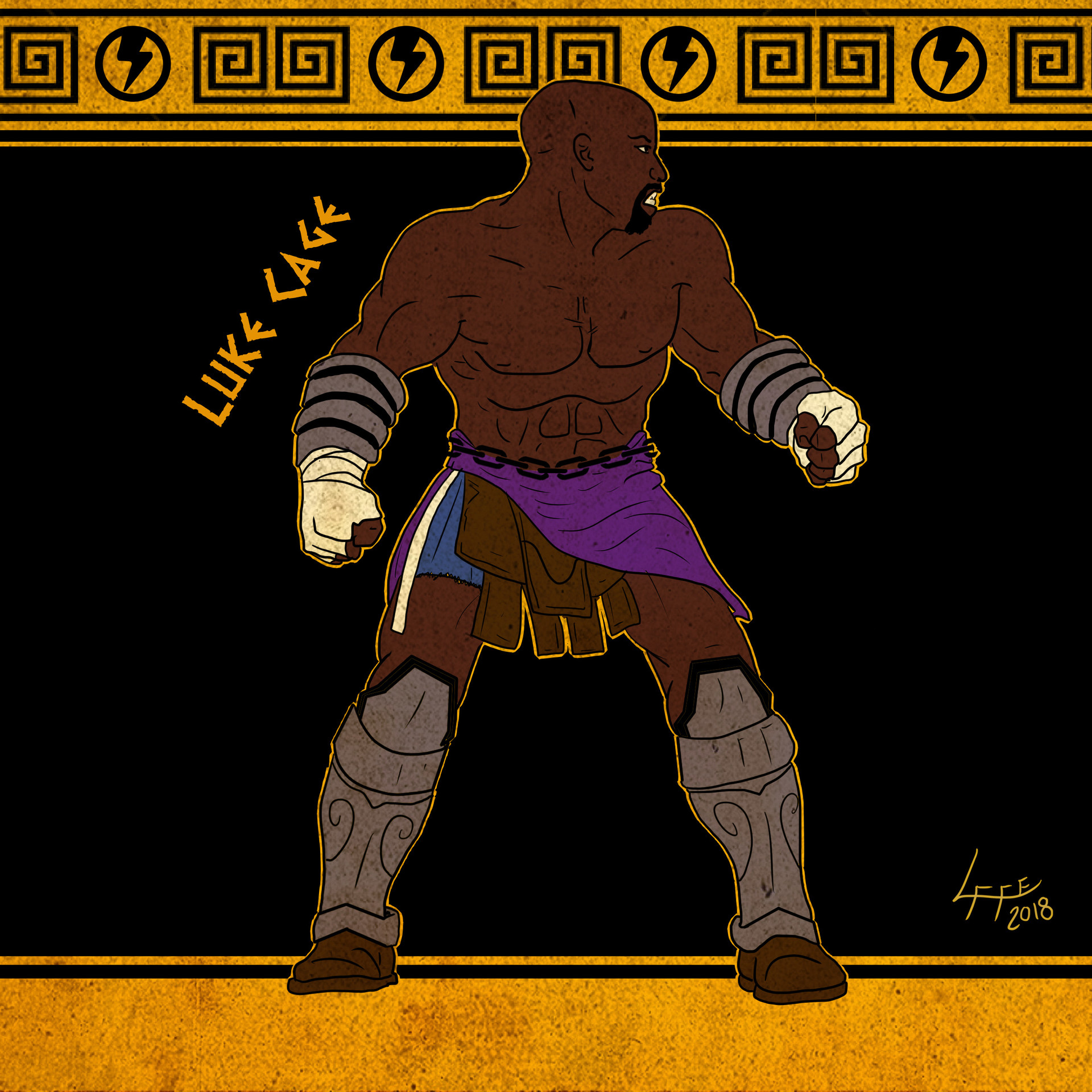 ArtStation - Luke Cage in Ancient Greece