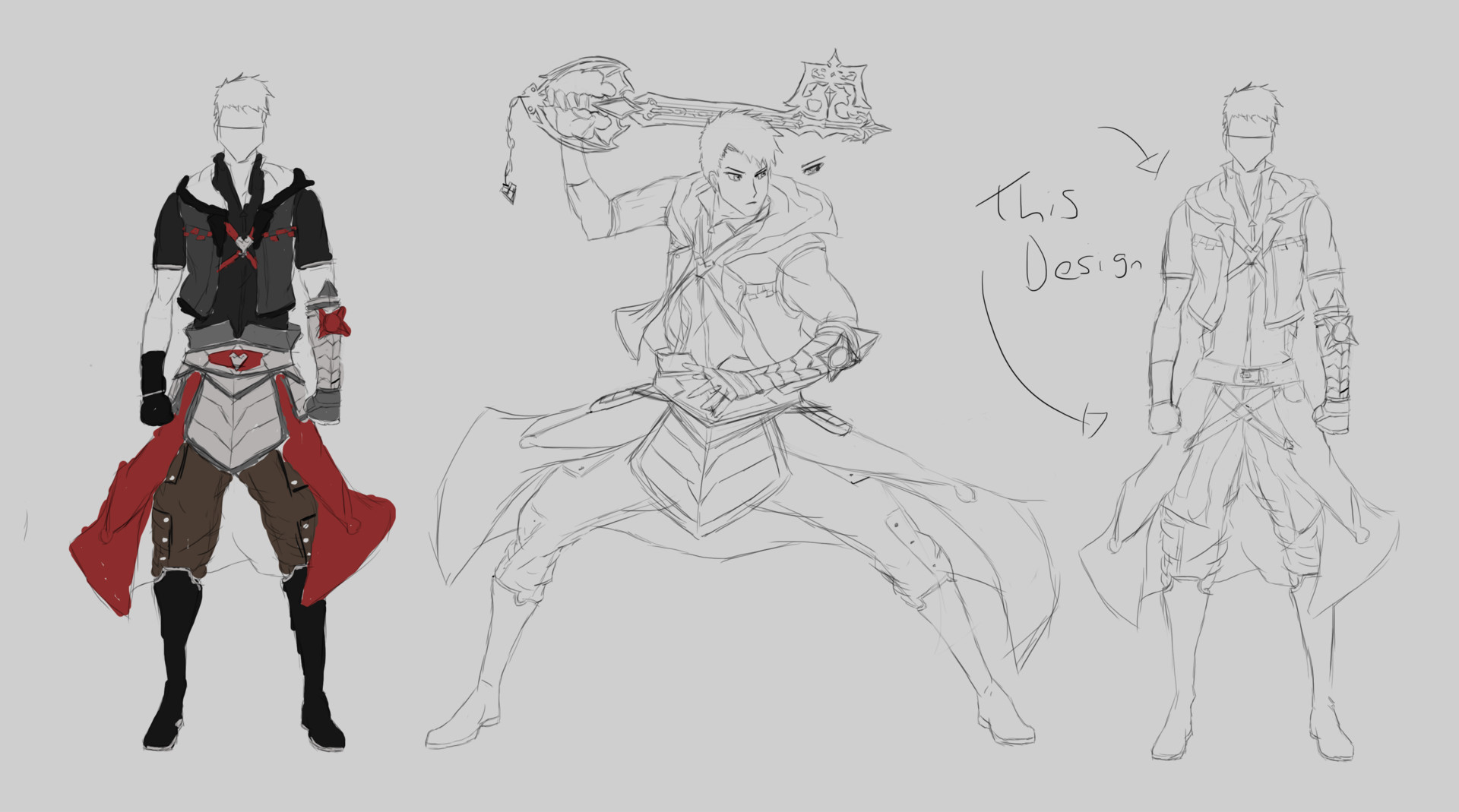 how to draw kingdom hearts style characters