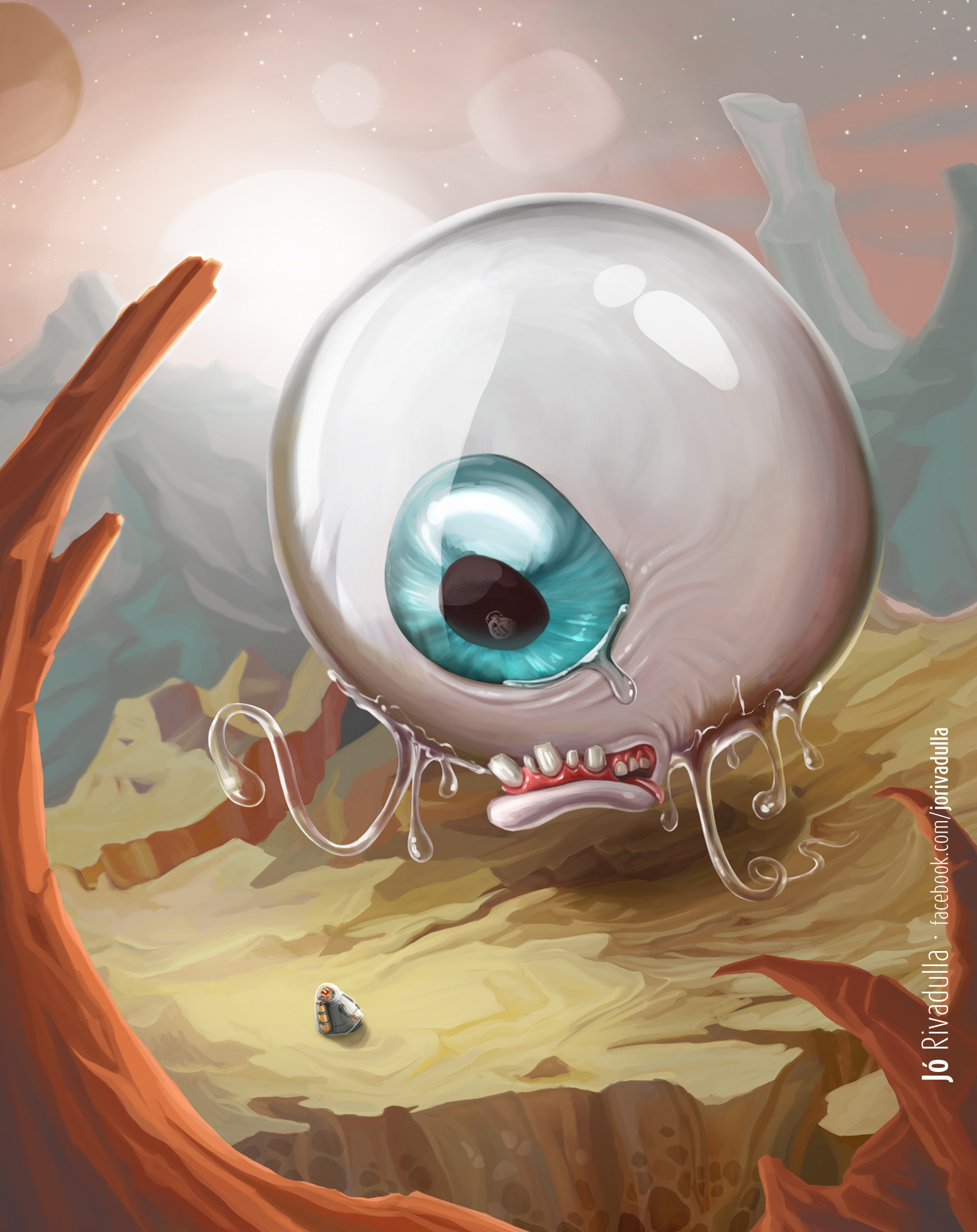 ArtStation - Sad eye alien