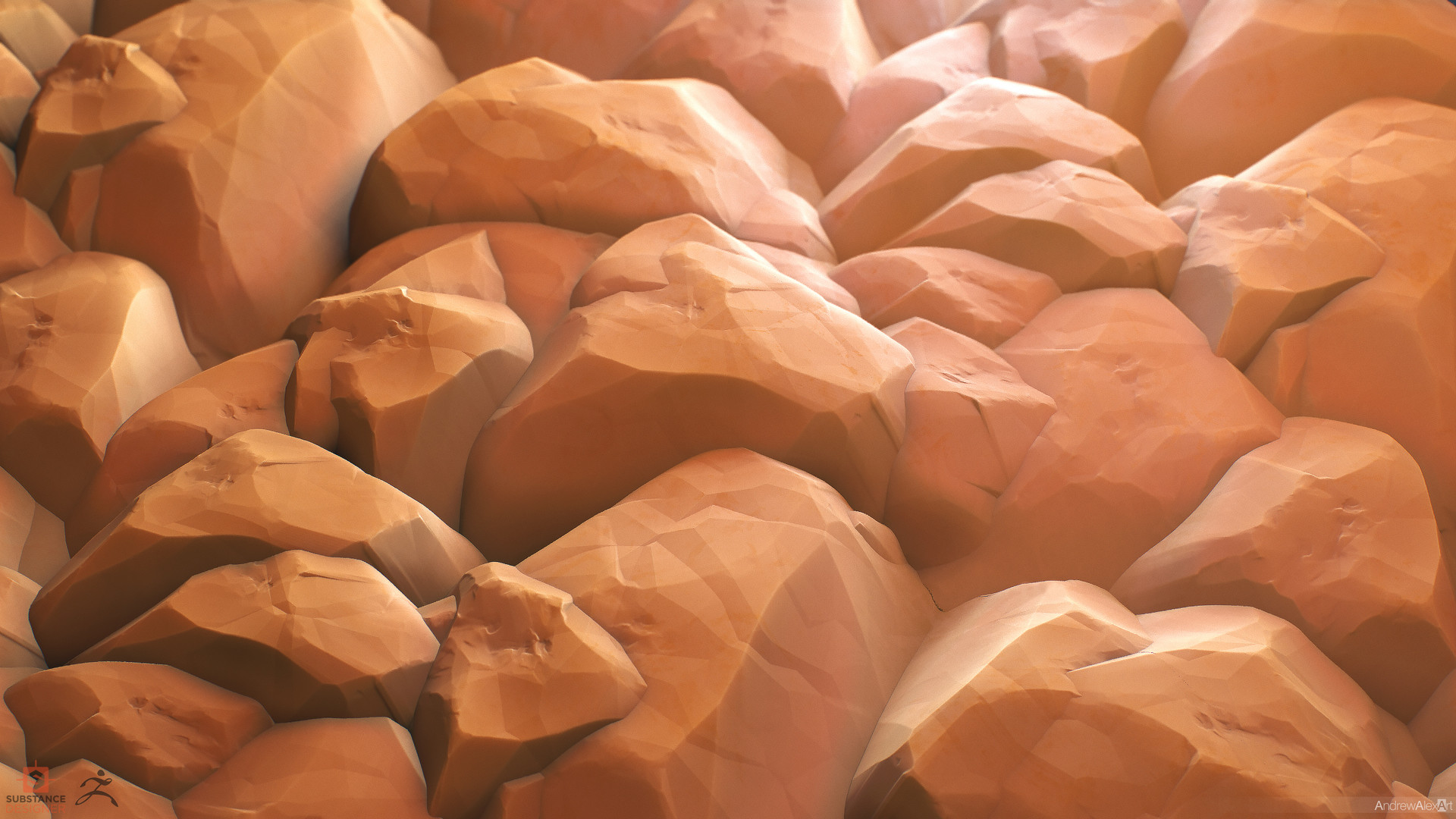 ArtStation - Stylized rocks