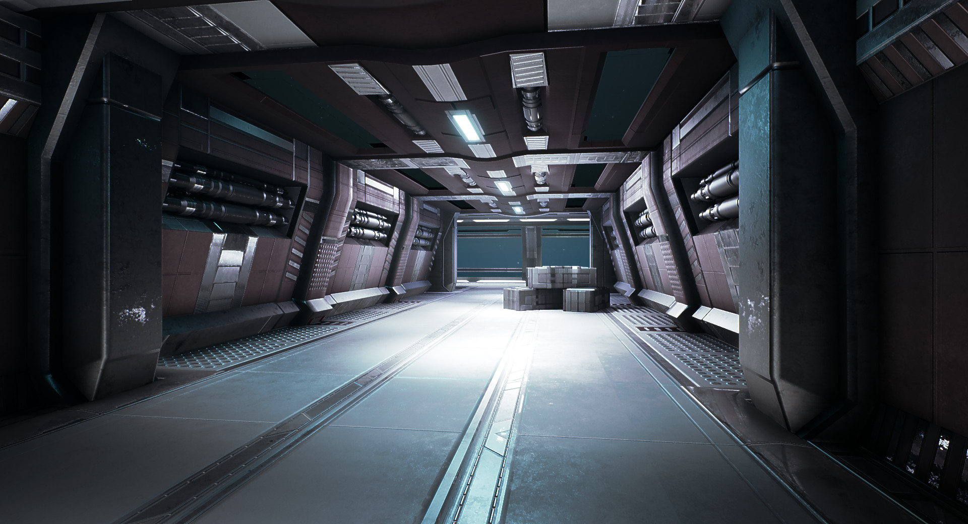 Lewis Seed - Mass Effect Sci-fi Hallway