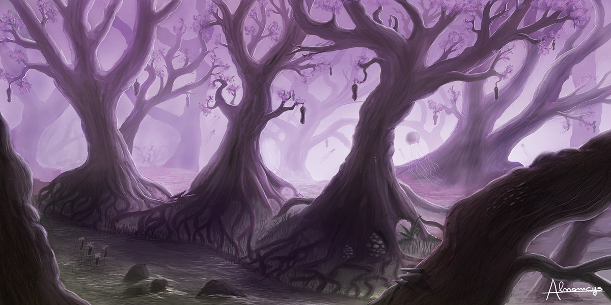 ArtStation - Purple forest