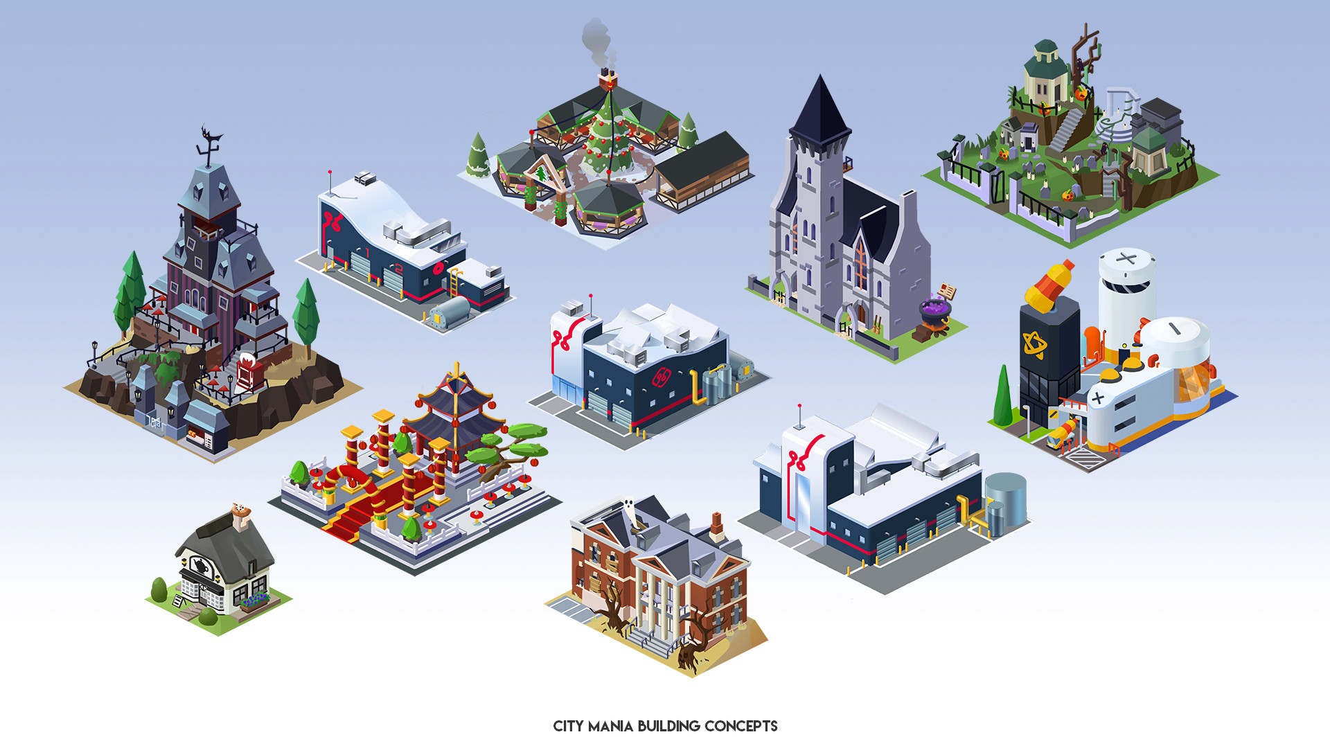 ArtStation - City Mania Building Concepts