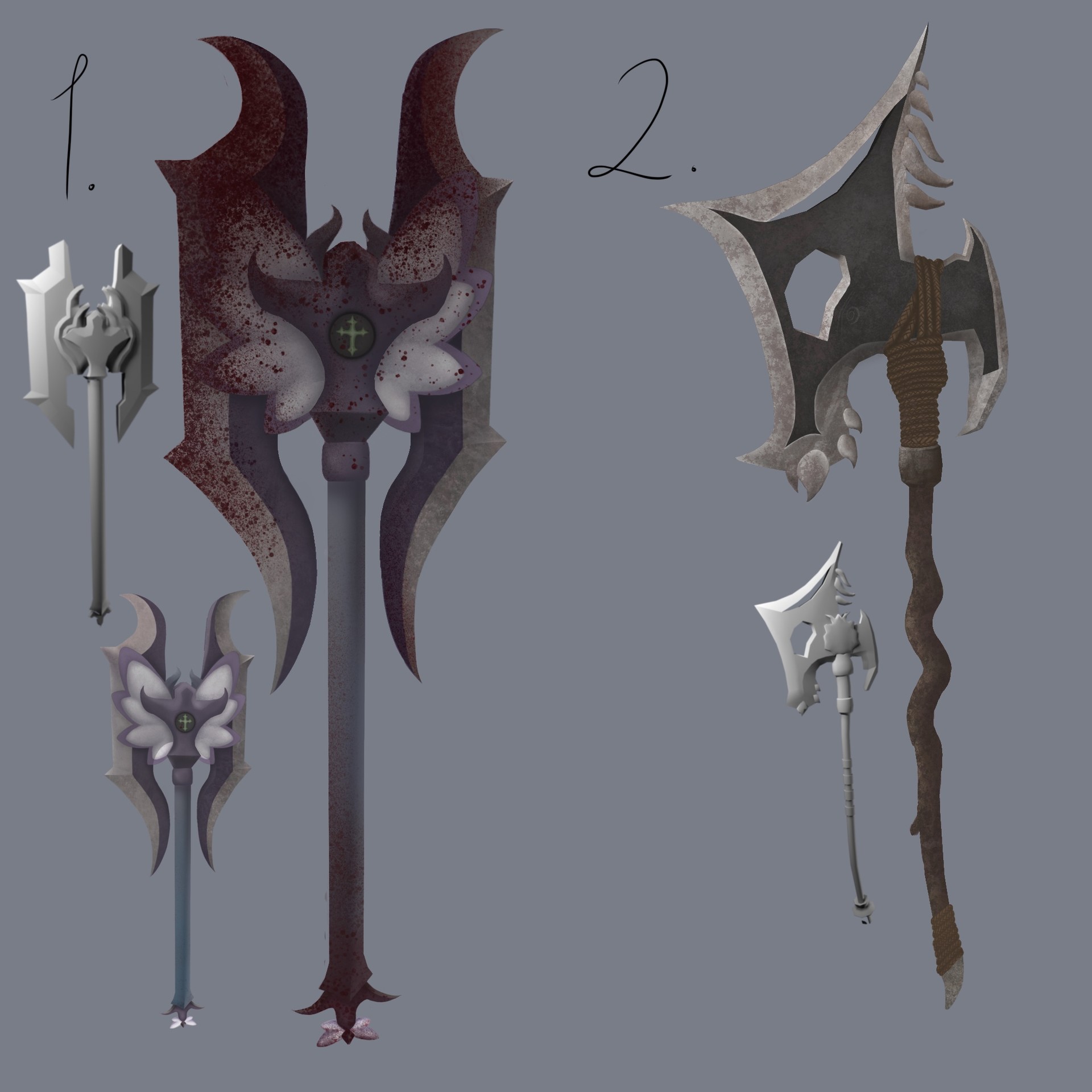 ArtStation - Prop Weapons - Axes (WIP/Placeholder)