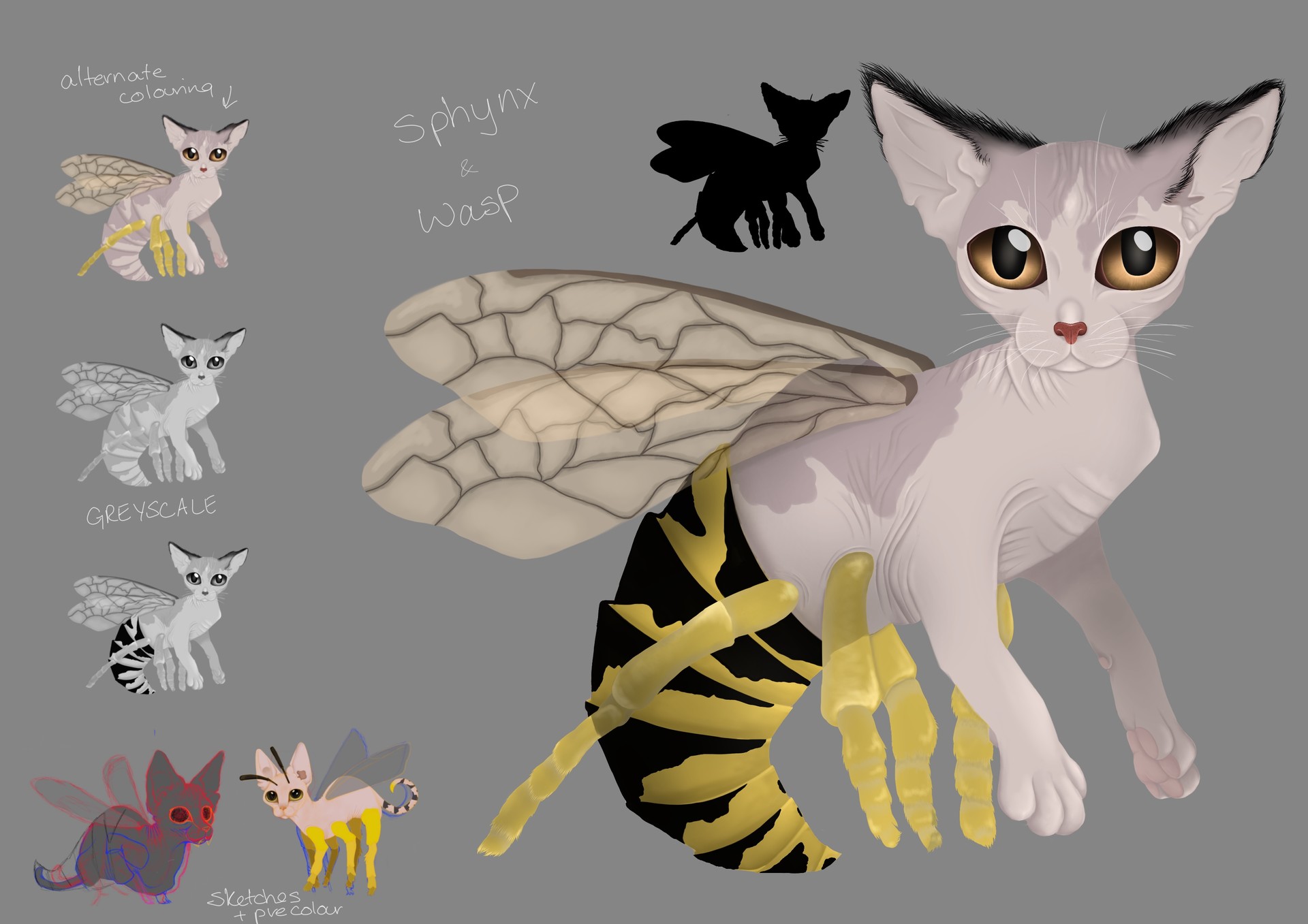 ArtStation - Casp (Cat Wasp) - WIP