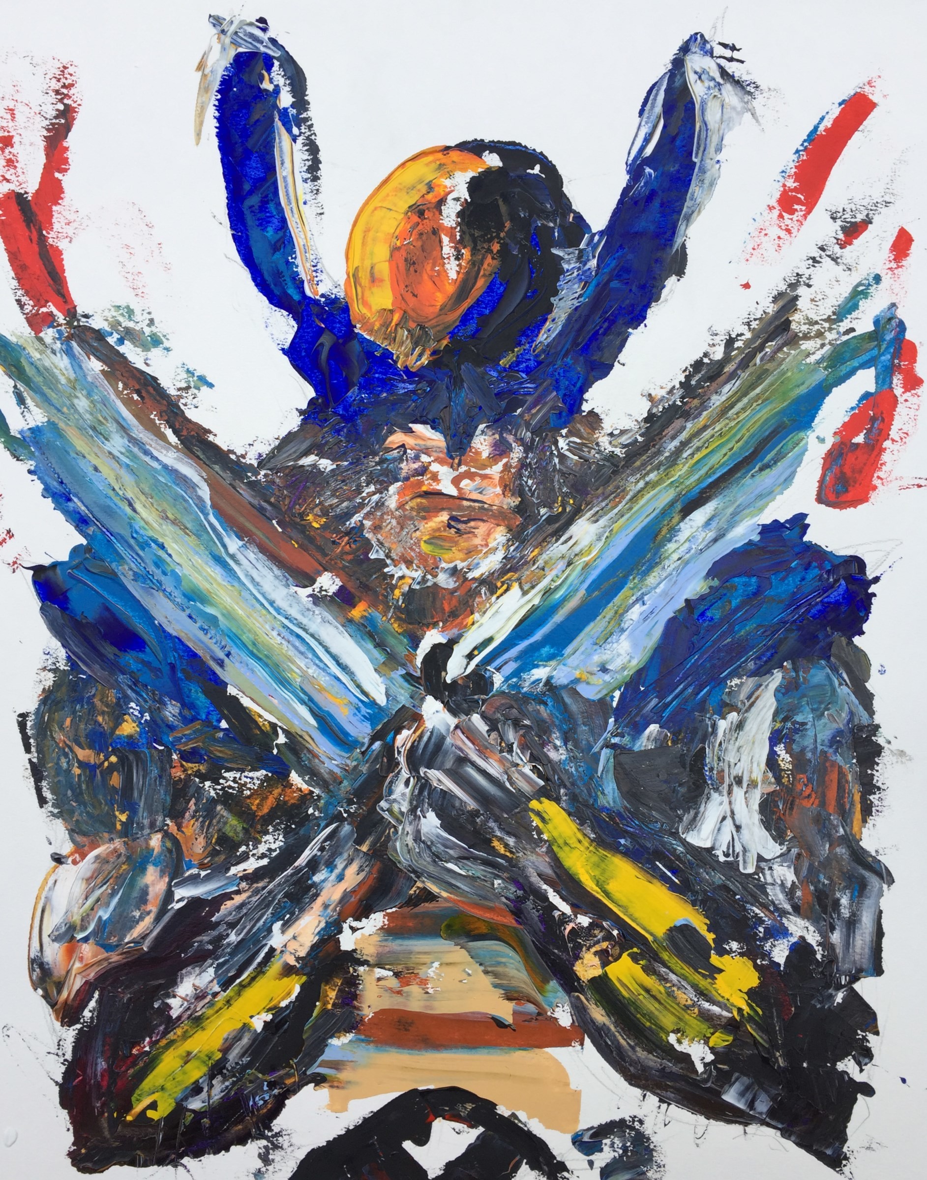 Mike Wehner - Abstract Pallet Knife Superhero Traditional Art Collection