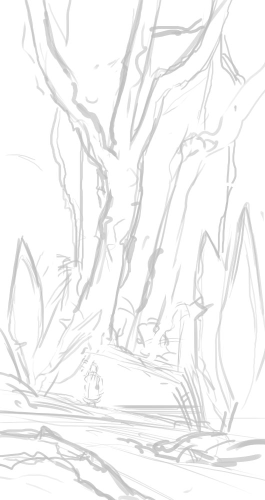forest drawing background ideas