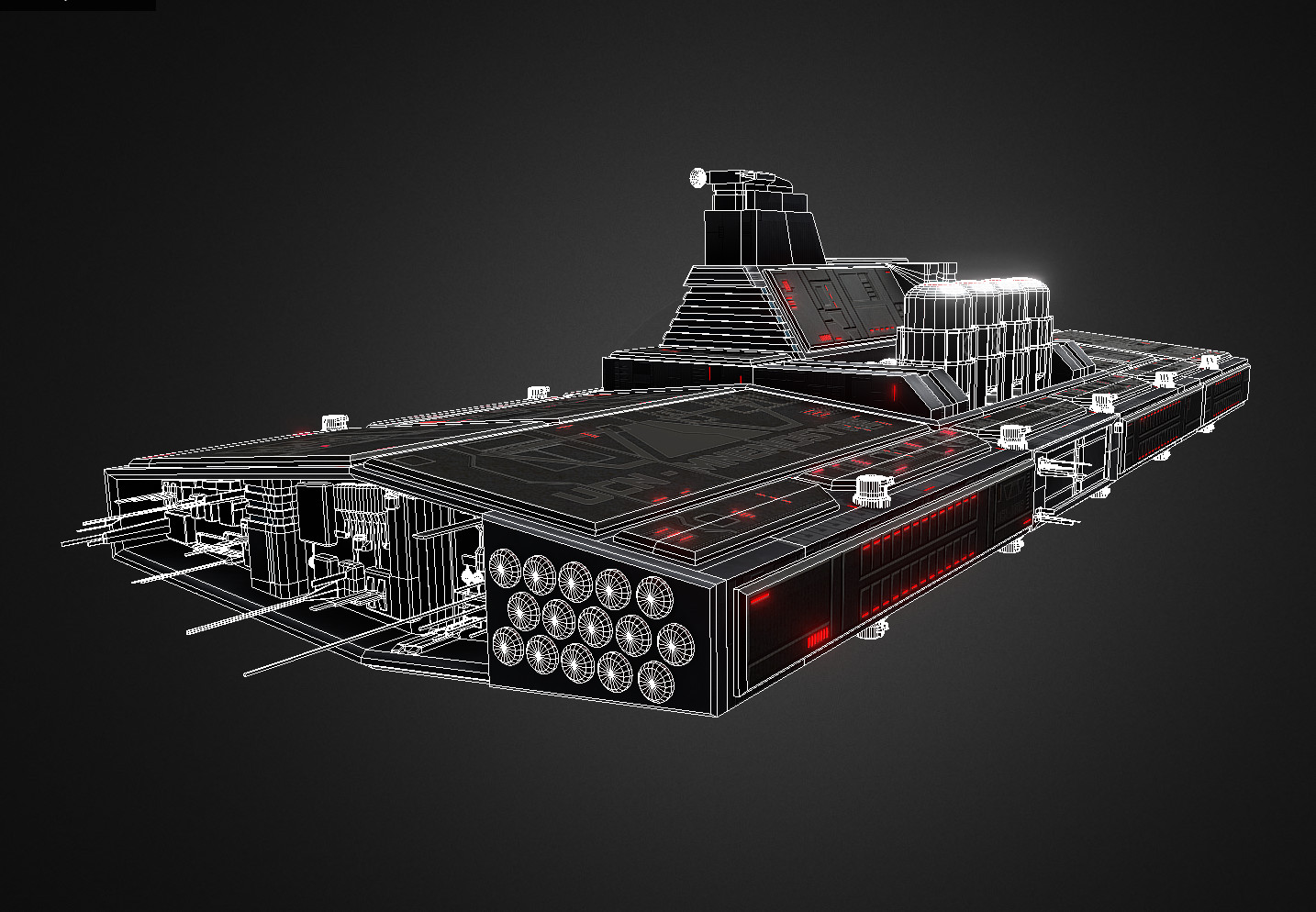 John Cavalieri - Capital Ship Mnemosyne Low Poly