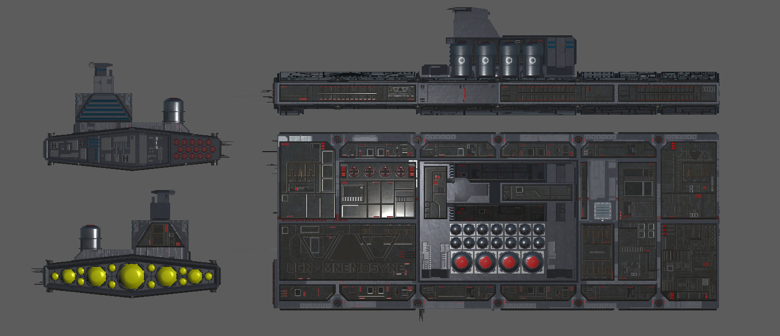 John Cavalieri - Capital Ship Mnemosyne Low Poly