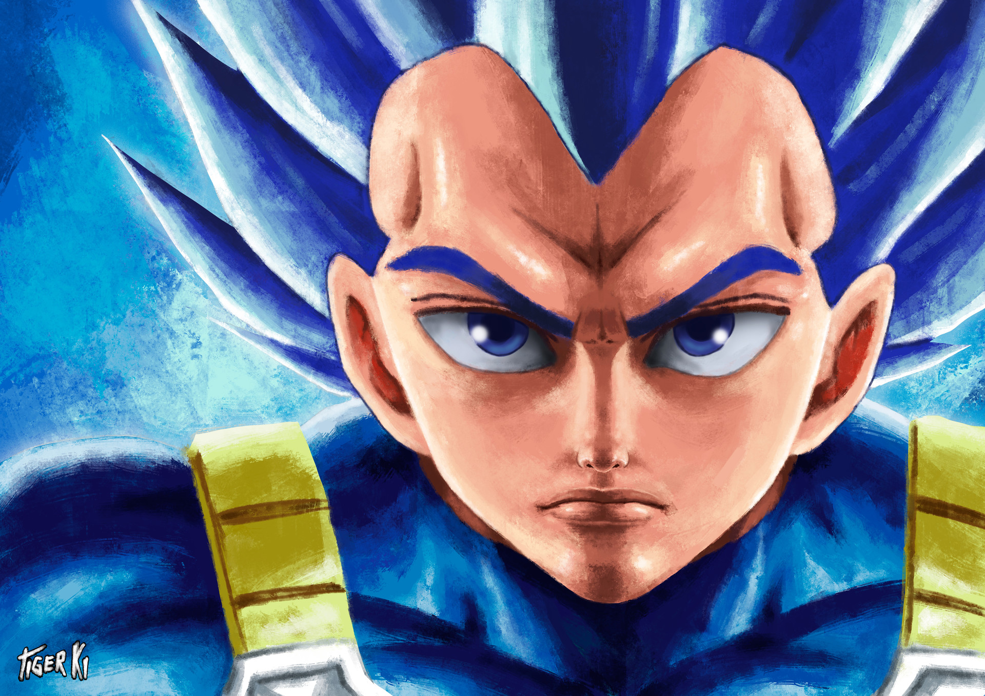 ArtStation - Vegeta SSJ Blue Limit - Tiger Ki
