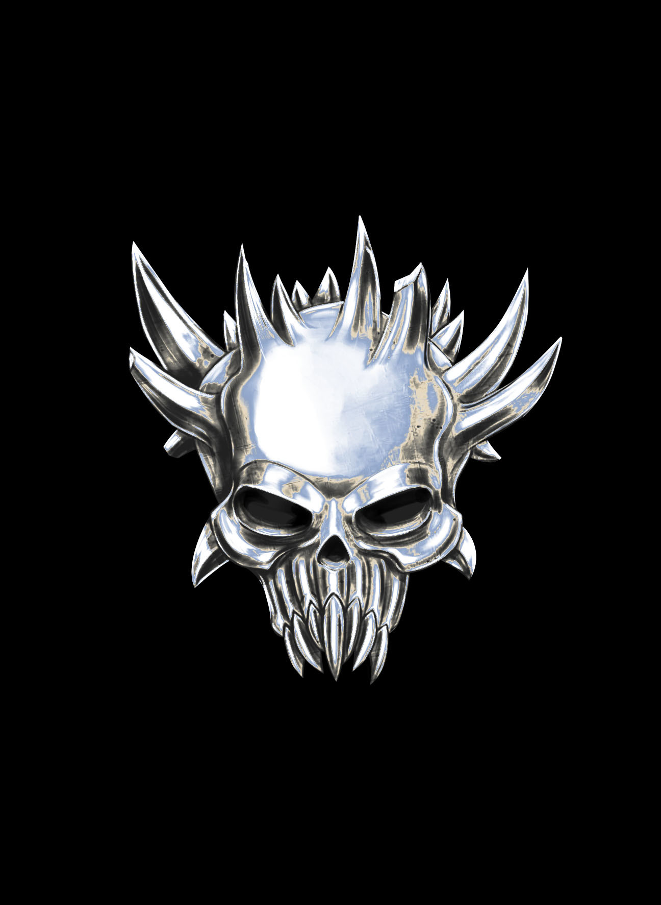 ArtStation - metal skull
