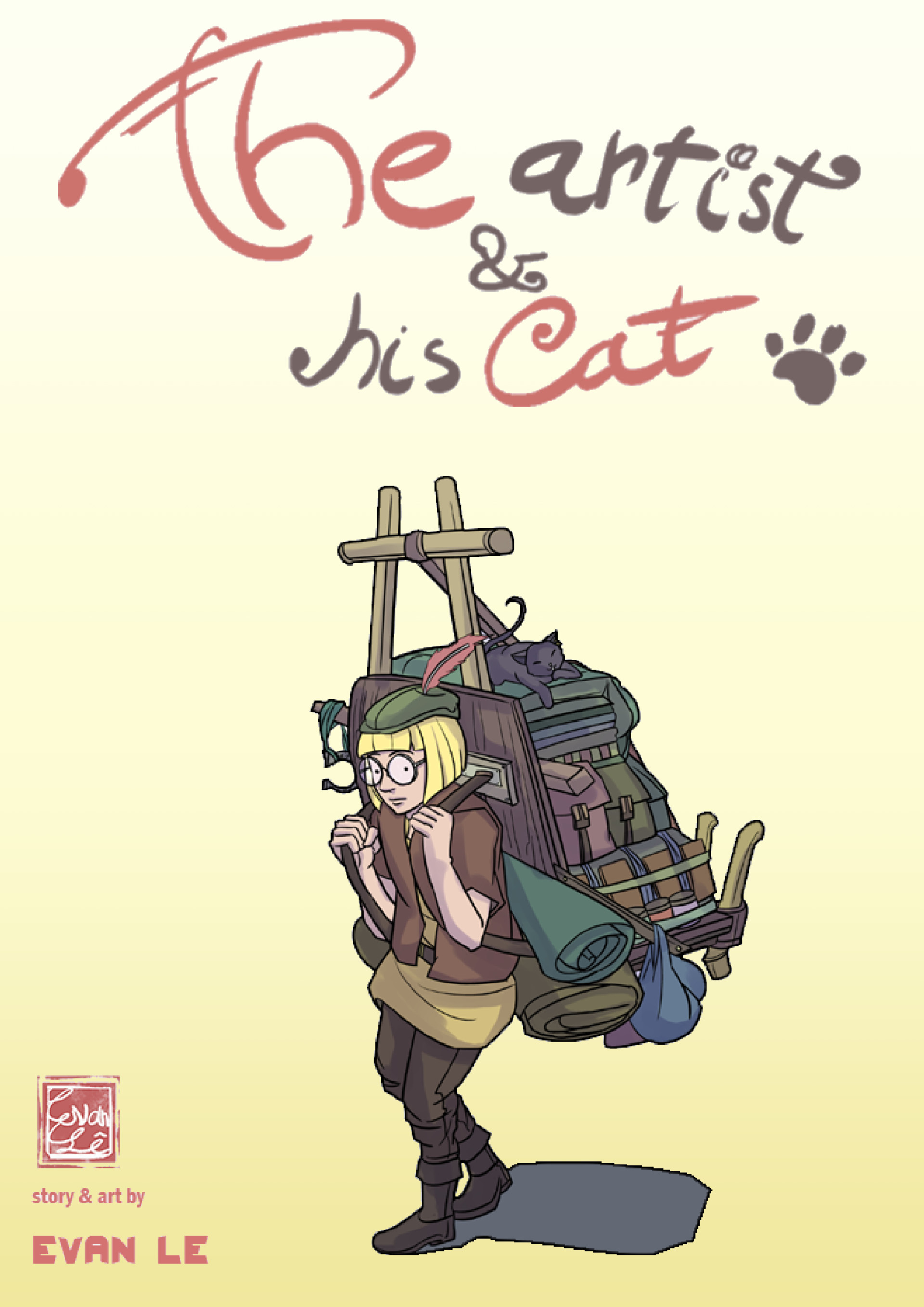 ArtStation - Short comic: The artist and his cat