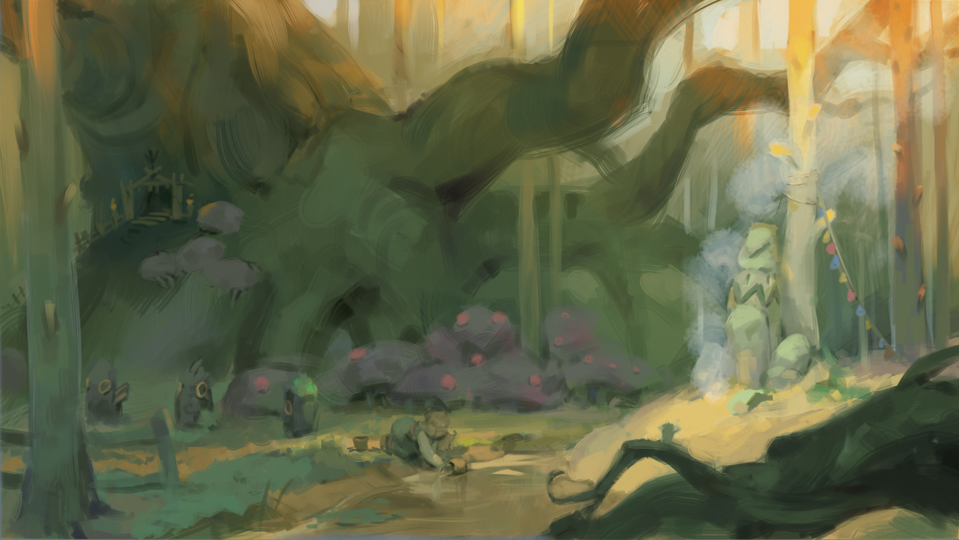ArtStation - Gigantic forest concept art